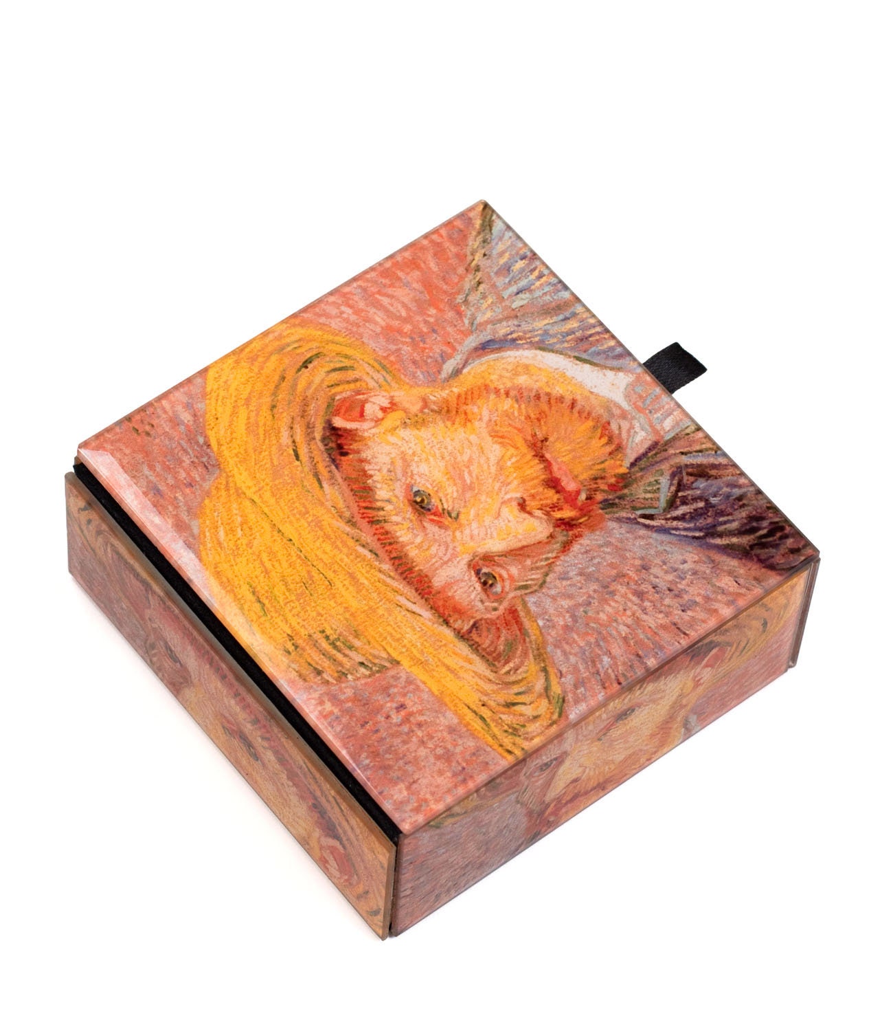 Value Arts Vincent Van Gogh Glass Square Self-portrait With a Straw Hat ...