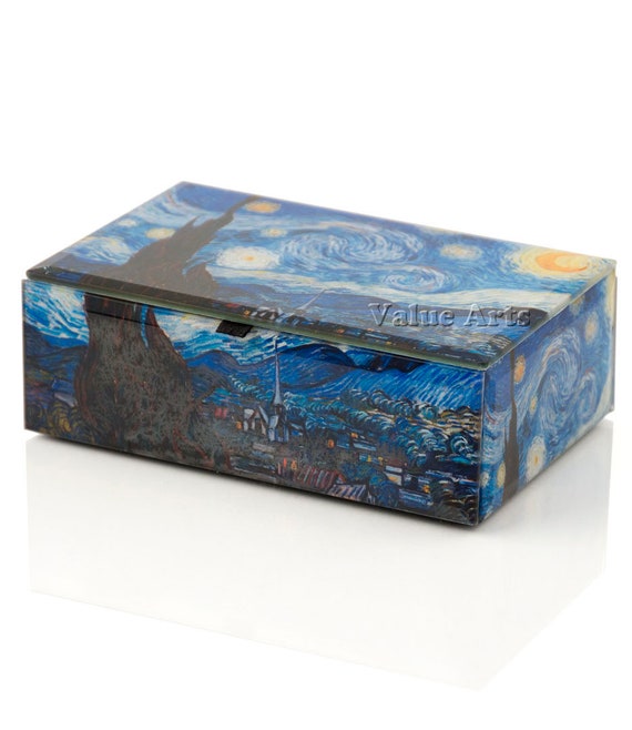 Van Gogh Glass Starry Night Keepsake Box - Gem