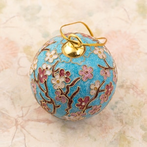 Value Arts Handmade Cloisonne Van Gogh Torque Blue Almond Blossom Ball ...