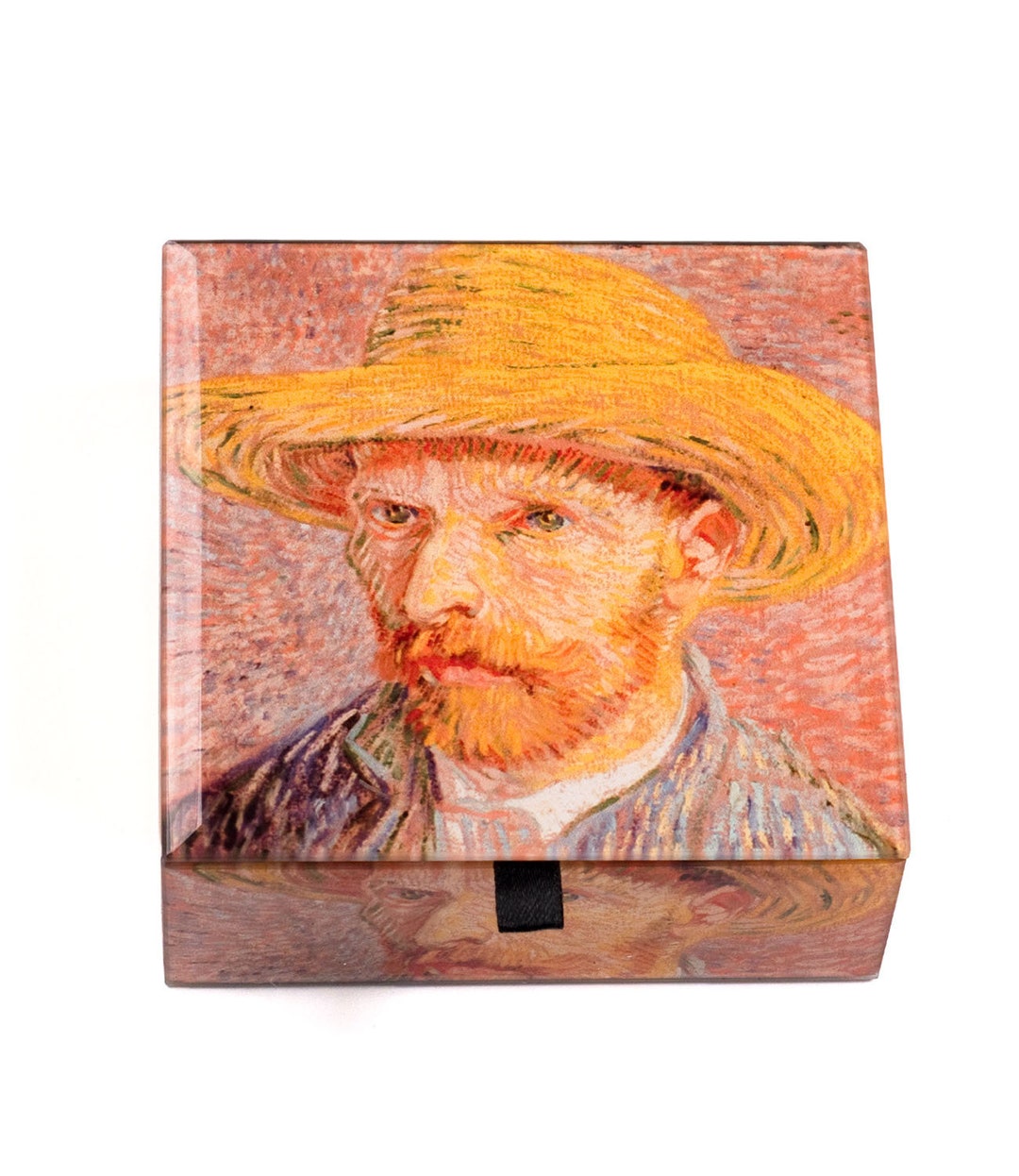 Value Arts Vincent Van Gogh Glass Square Self-portrait With a Straw Hat ...
