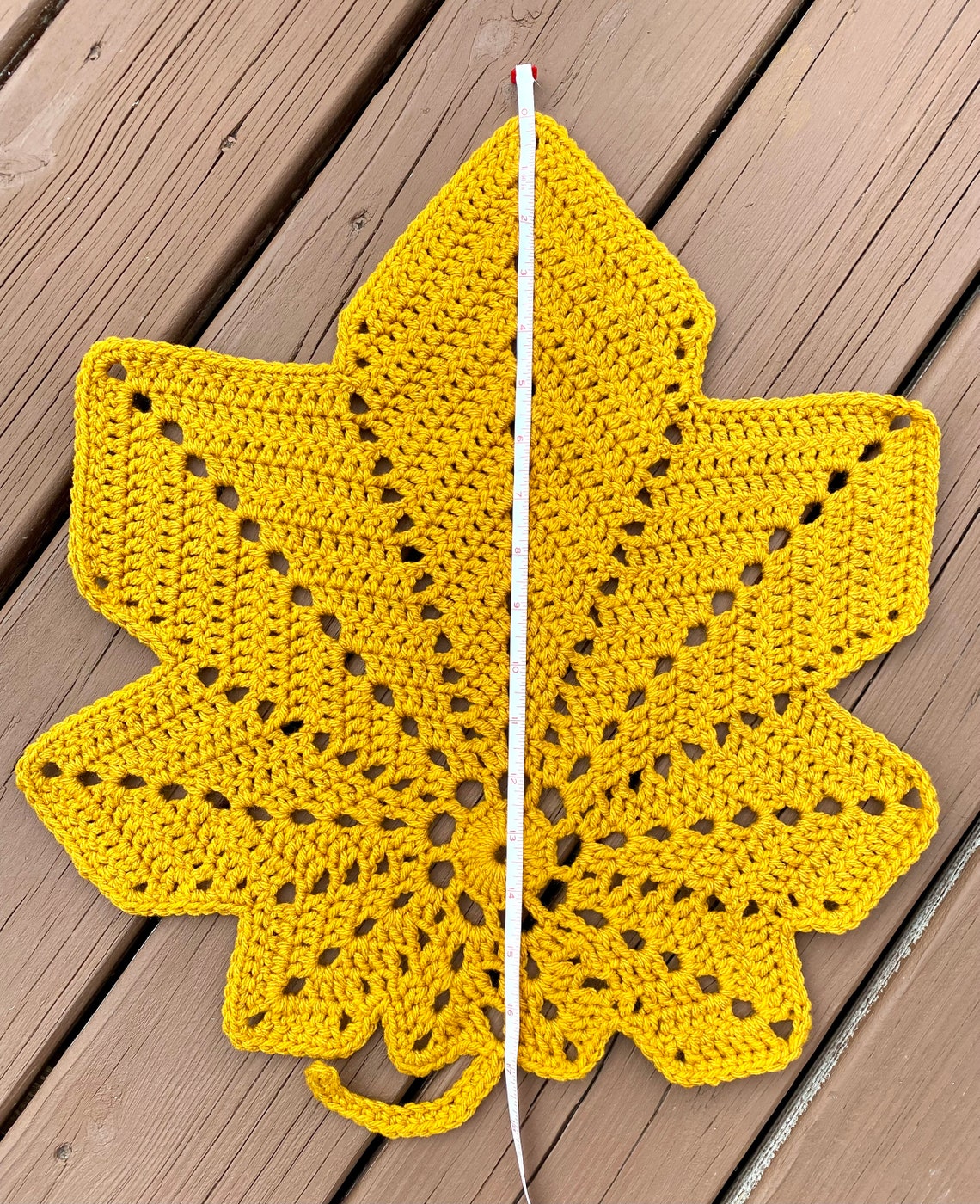 Handmade Crochet Maple Leaf Placemat Fall Table Runner/doily - Etsy