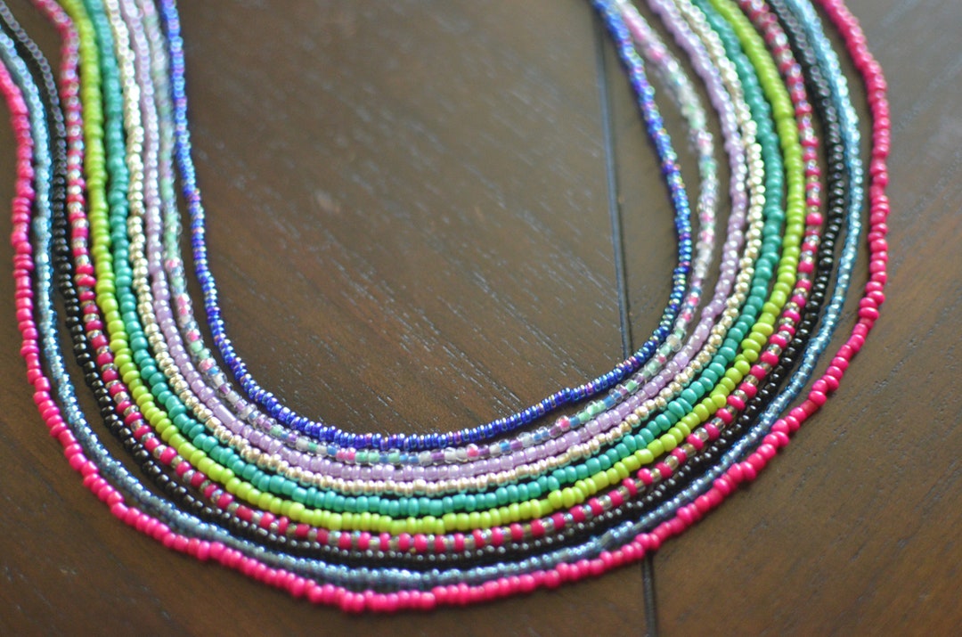 Handmade Seed Bead Necklace - Etsy