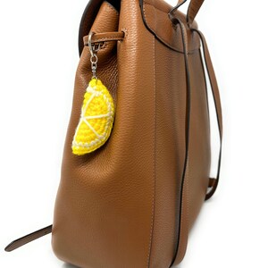 Handmade Lemon Slice Keychain Orange Slide Keychain Citrus Keychain ...