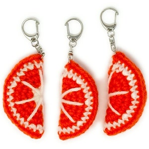Handmade Lemon Slice Keychain Orange Slide Keychain Citrus Keychain ...