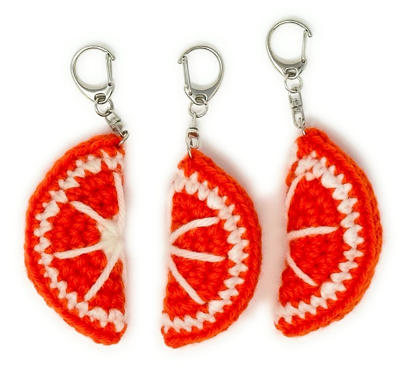 Handmade Lemon Slice Keychain Orange Slide Keychain Citrus Keychain ...