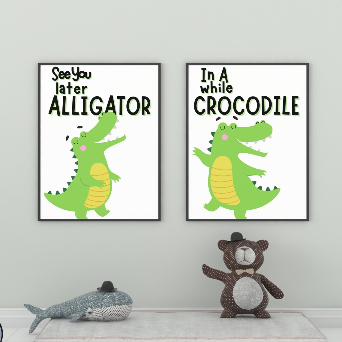 See You Later Alligator, in A While Crocodile Kids Wall Art Digital ...