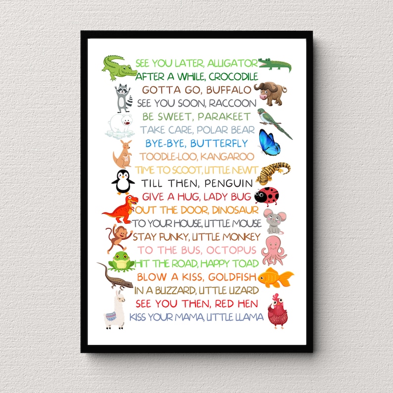 See You Later, Alligator Kids Playroom Wall Art Digital Download (PRINT ...