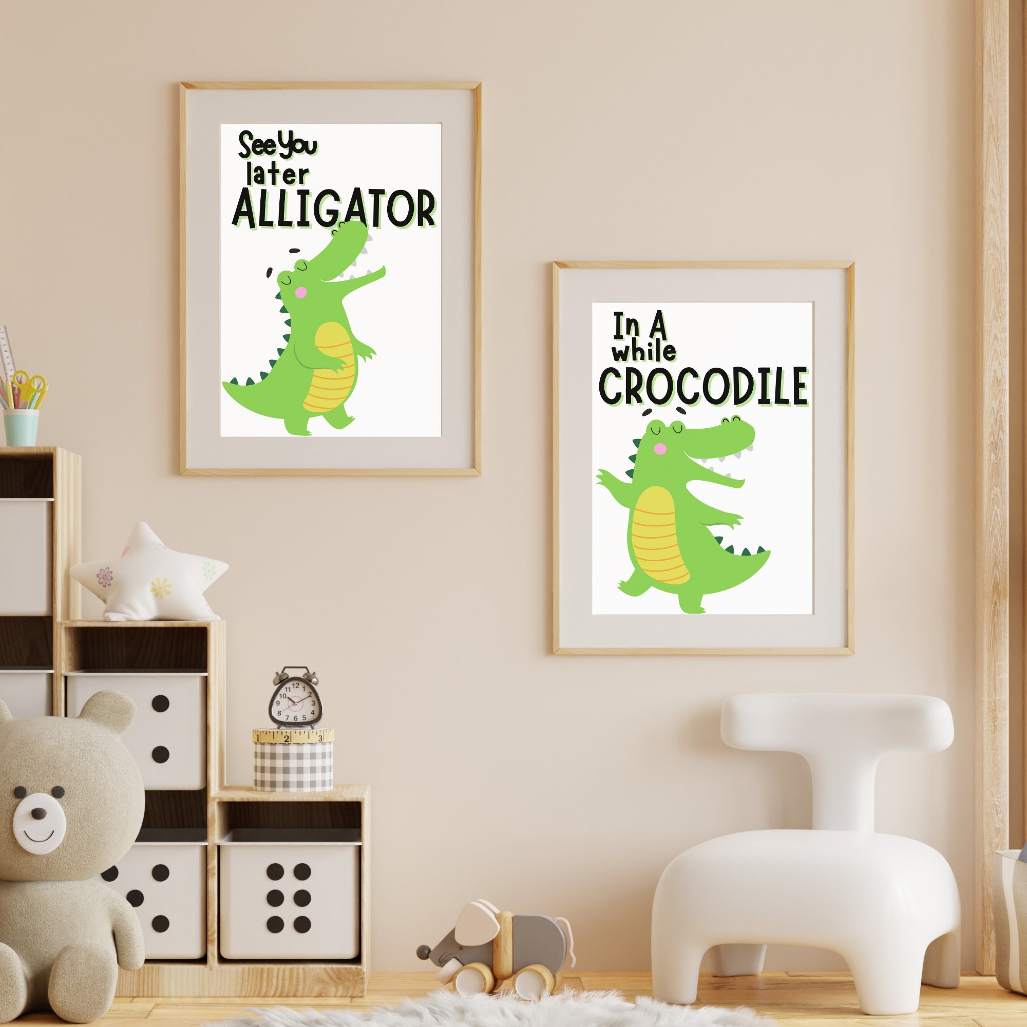 See You Later Alligator, in A While Crocodile Kids Wall Art Digital ...