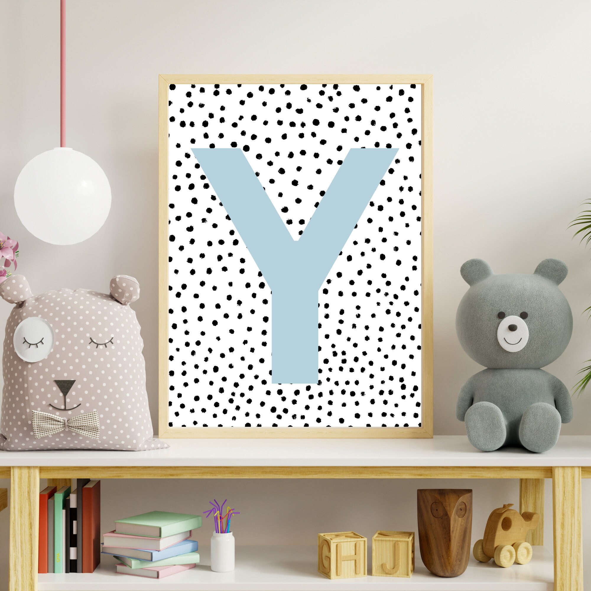 PLAY Letters Wall Art Set of Four Digital Download for Playroom, Toy ...