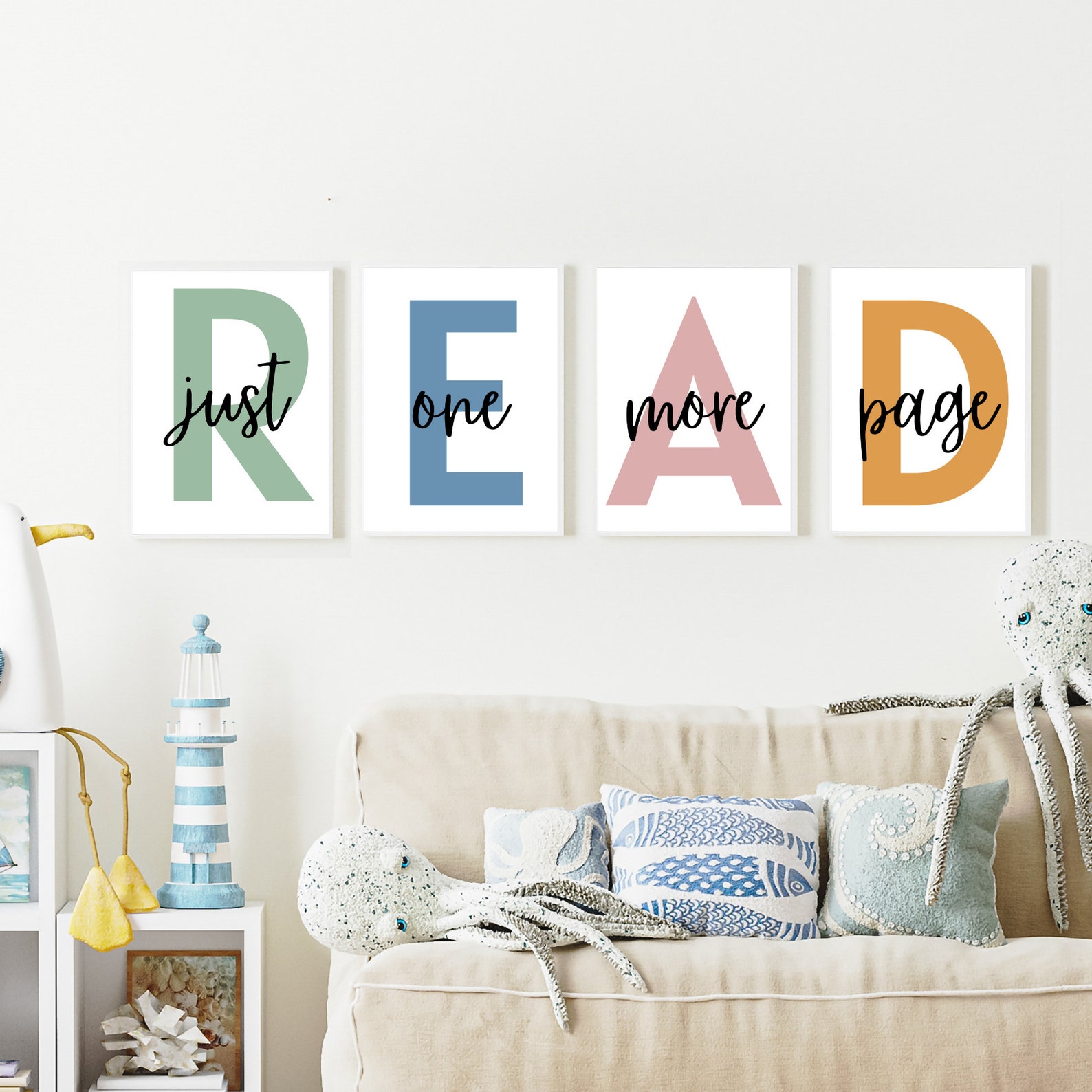 READ Just One More Page Wall Art Set of Four Digital Download for ...