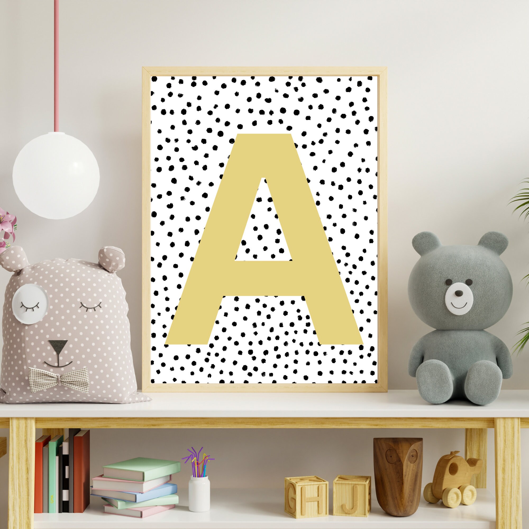 PLAY Letters Wall Art Set of Four Digital Download for Playroom, Toy ...