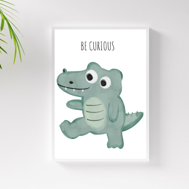 Be Brave Be Kind Be Curious Be Unique Animal Nursery Wall Art FREE ...