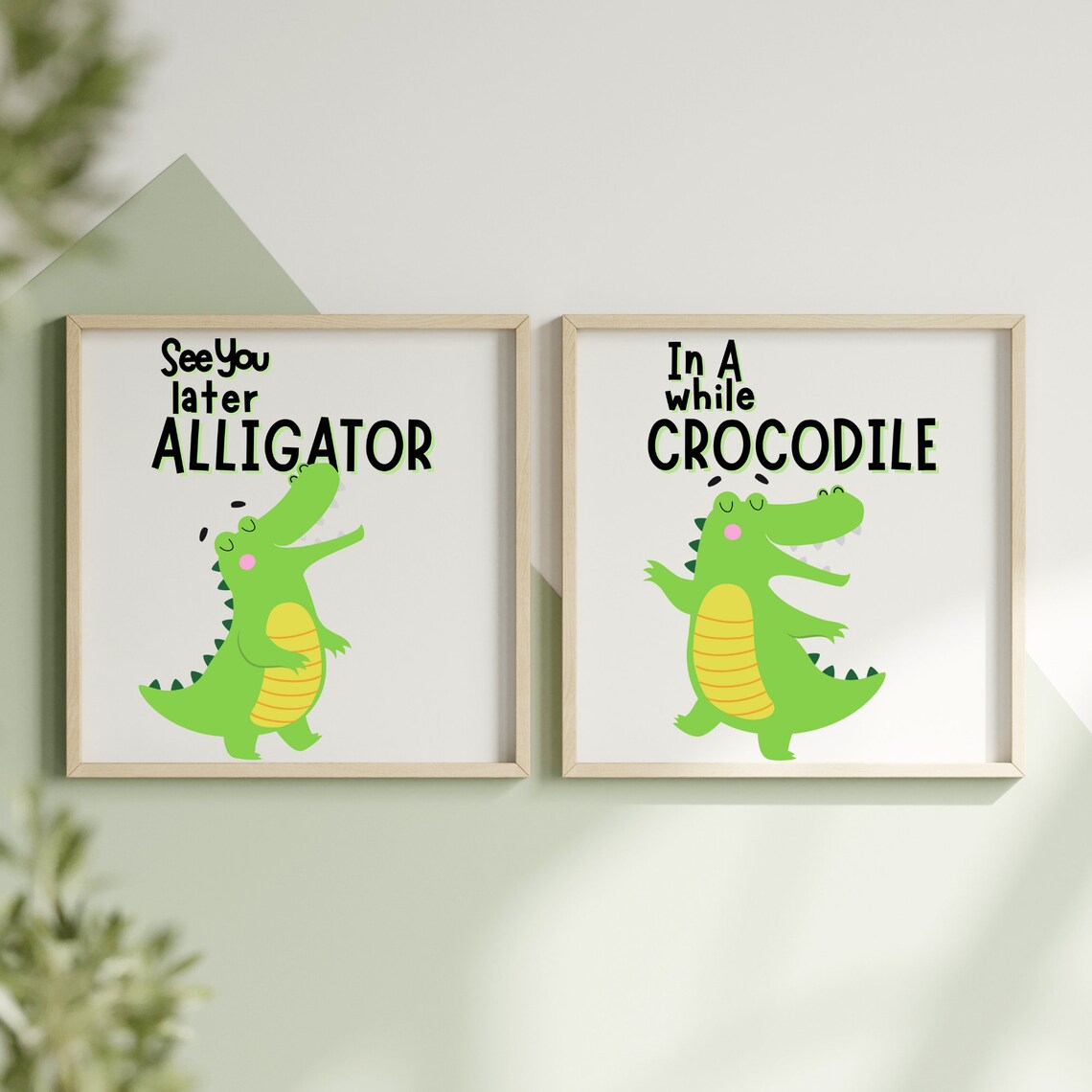 See You Later Alligator, in A While Crocodile Kids Wall Art Digital ...