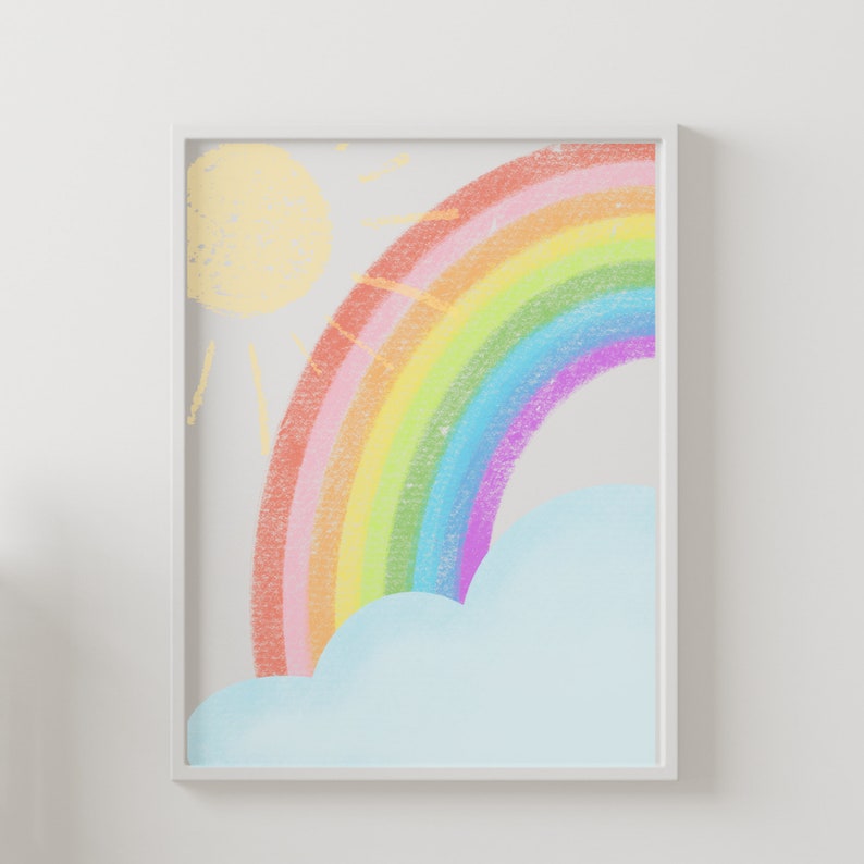 Somewhere Over the Rainbow Kids Wall Art With Choice of Full Song ...