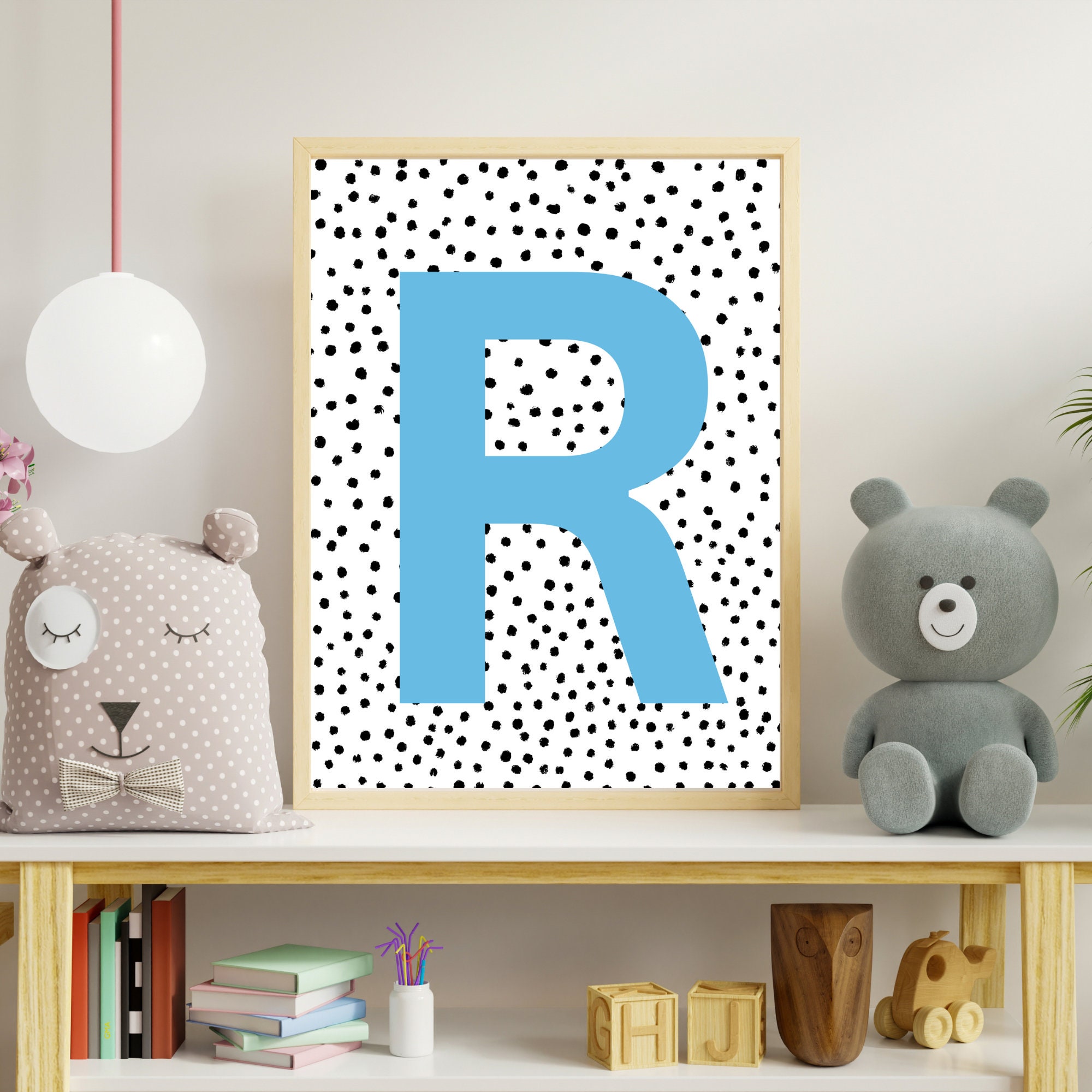Bright READ Letters Wall Art Set of Four Digital Download for Playroom ...