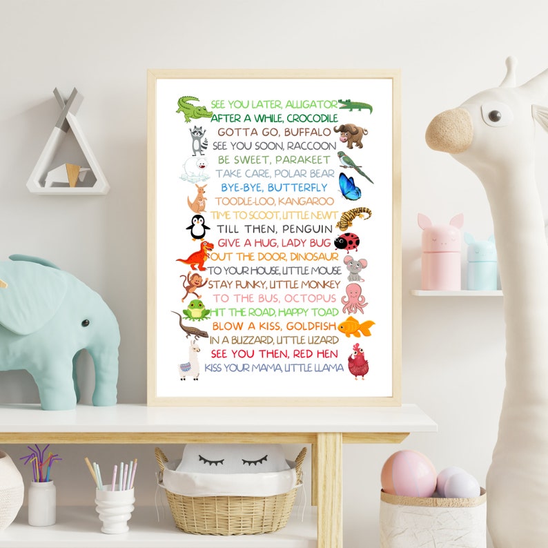 See You Later, Alligator Kids Playroom Wall Art Digital Download (PRINT ...