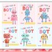 EDITABLE Robot Valentine Card, Instant Download Printable Valentine ...