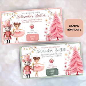 Editable Nutcracker Ticket , Personalized Nutcracker Ballet Surprise ...