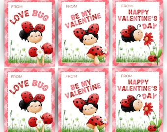 EDITABLE Ladybug Valentine Card, Love Bug Printable Valentines ...