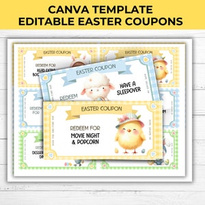 Editable Printable Easter Bunny Bucks, Easter Coupon Printable ...