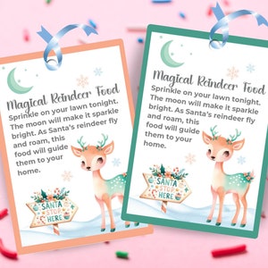 EDITABLE Reindeer Food Tags, Rudolph Treat, Magic Reindeer Food Label ...