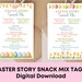 The Easter Story Snack Mix Printable Tag and Bag Topper, Easter Basket ...