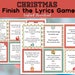 Christmas Carol Finish the Lyric Game / Printable Christmas Game ...