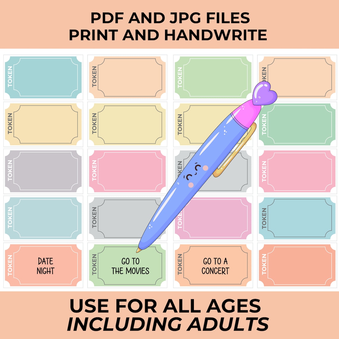 Printable Easter Egg Tokens, Easter Egg Filler Coupons, Easter Coupons ...
