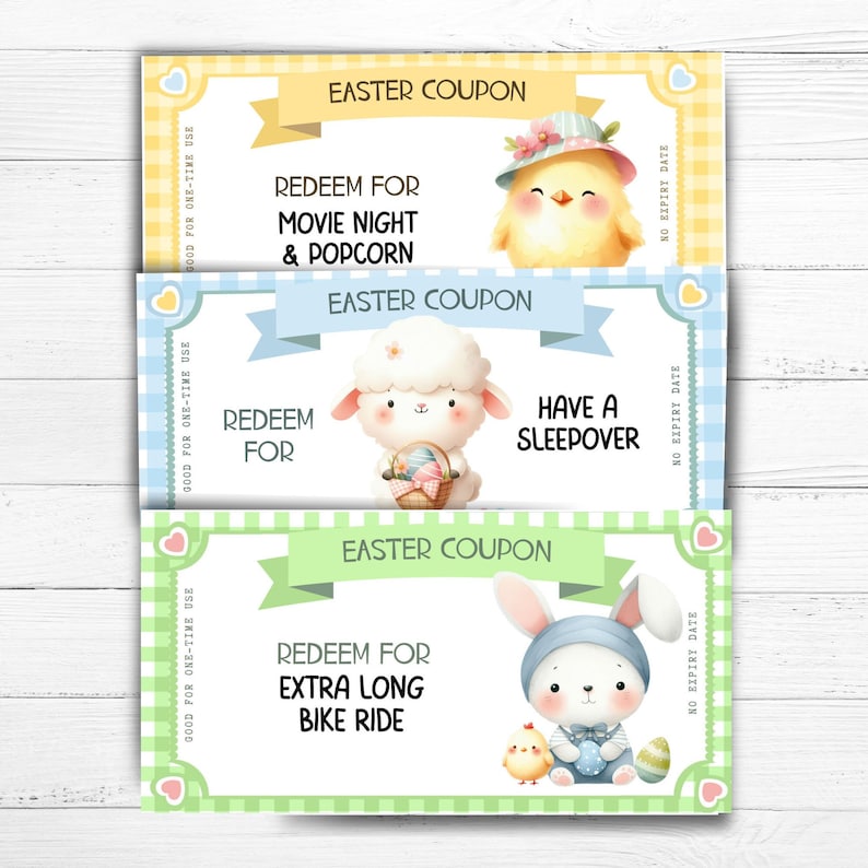 Editable Printable Easter Bunny Bucks, Easter Coupon Printable ...