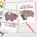 Moo Deng Valentine, Pygmy Hippo Valentines, Moo Deng Hippo, Printable ...