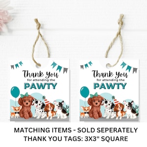 Dog Cupcake Toppers, Editable Toppers, Puppy Birthday, Dog Theme ...