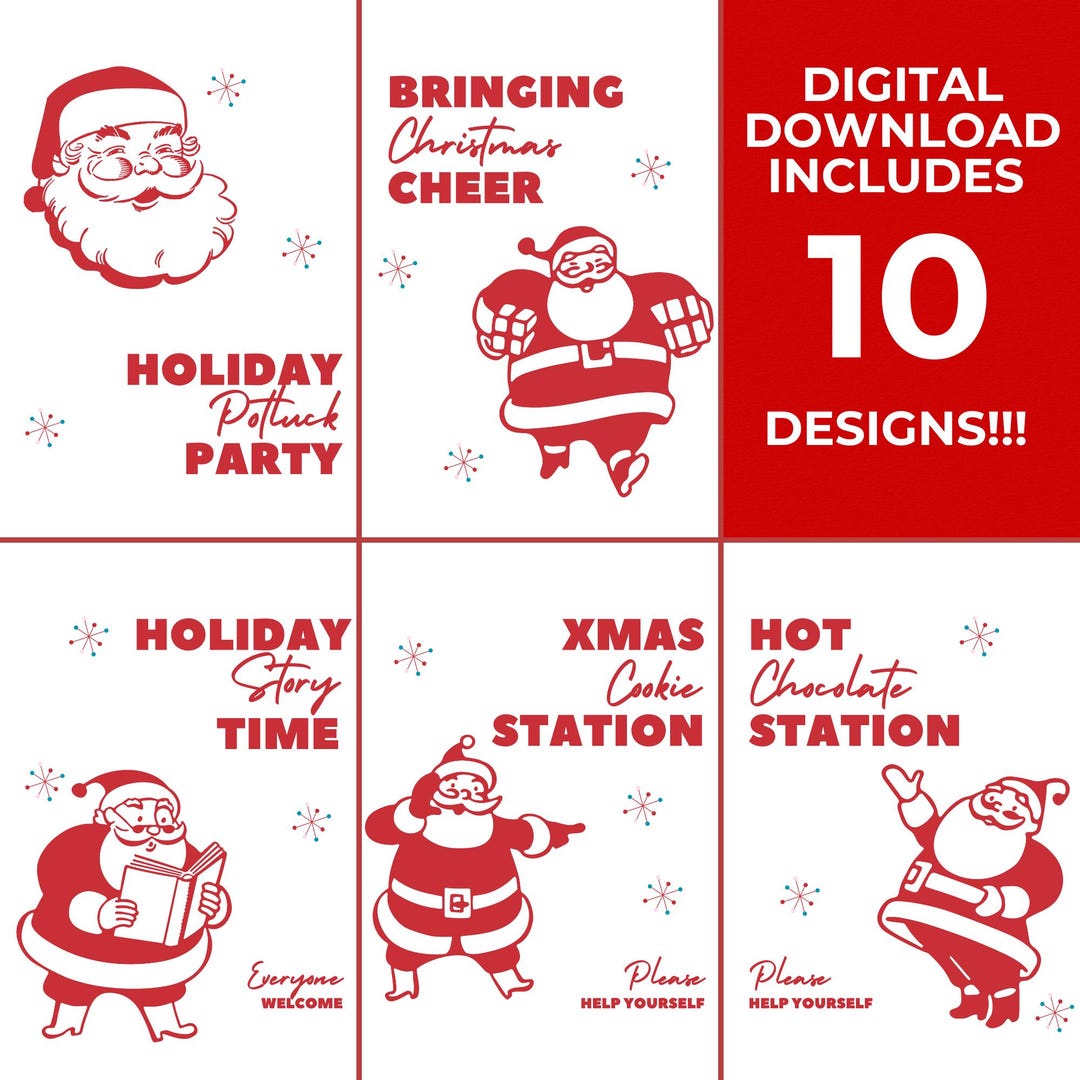 Retro Christmas Custom Sign, Editable Custom Christmas Sign, Create ...