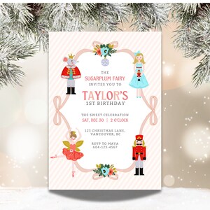 Editable Nutcracker Birthday Invitation, Nutcracker Ballet Christmas ...