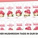 Mushroom Valentine / Printable PDF / Valentines Day Tags / Gift Tags ...