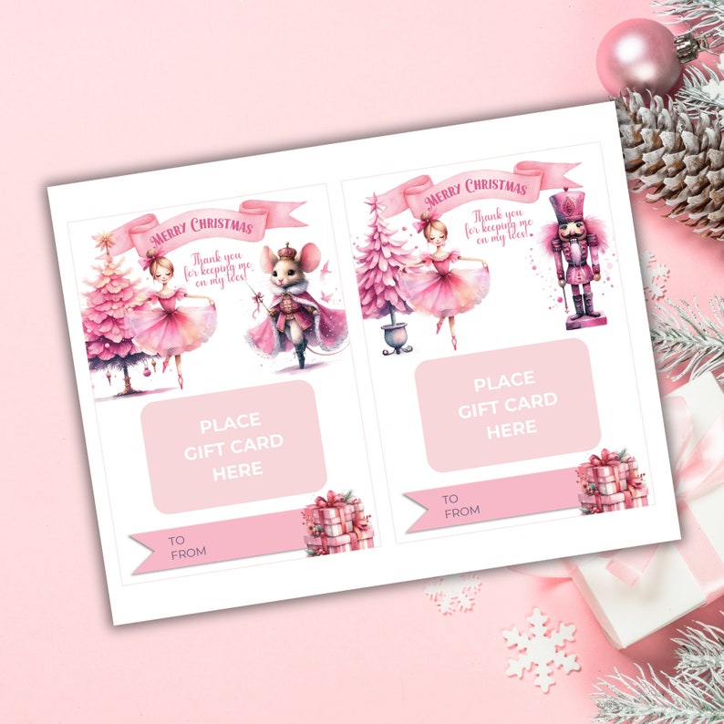 Editable Dance Card Holder Teacher Gift Christmas Gift Card - Etsy