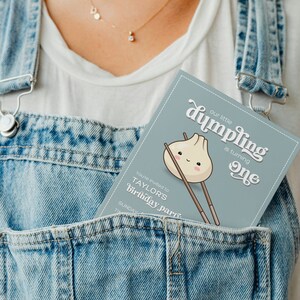 EDITABLE Little Dumpling Birthday Invitation, First Birthday Bao ...