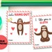 Sloth Valentines / Printable Valentine / Sloth Valentine Card / Instant ...