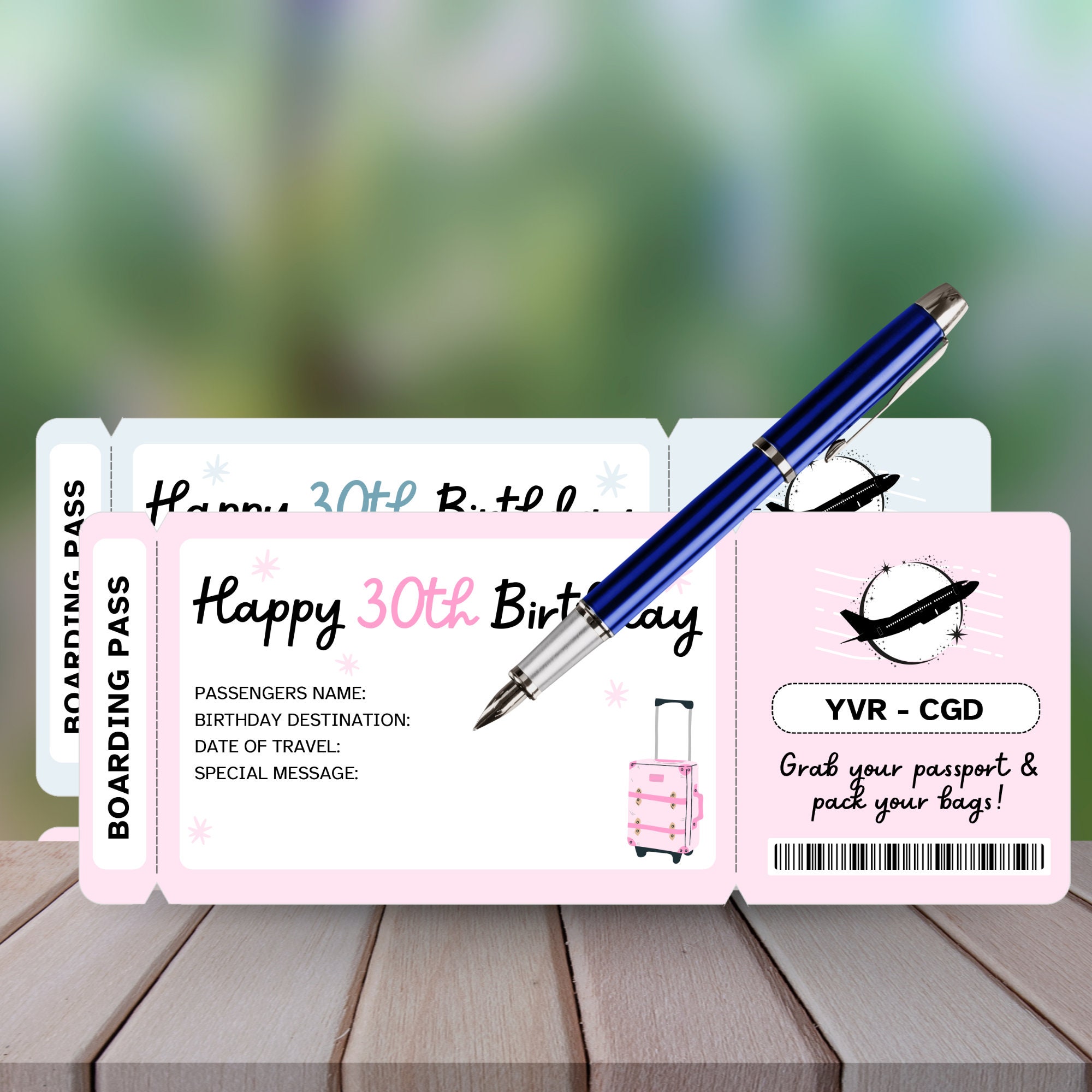 EDITABLE Boarding Pass Template, Boarding Pass Canva Template, Travel ...