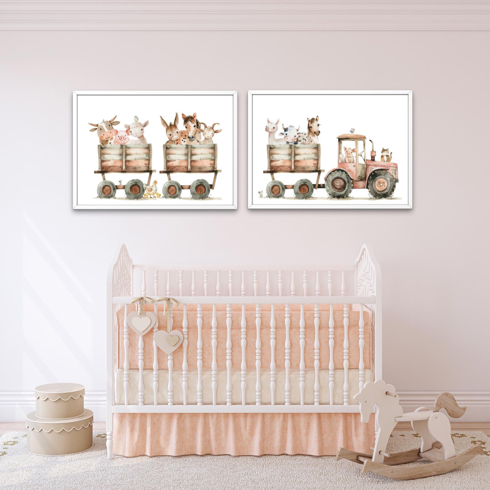 Farm Nursery Prints, Tractor Nursery Decor, Farm Animal Art Prints, New ...
