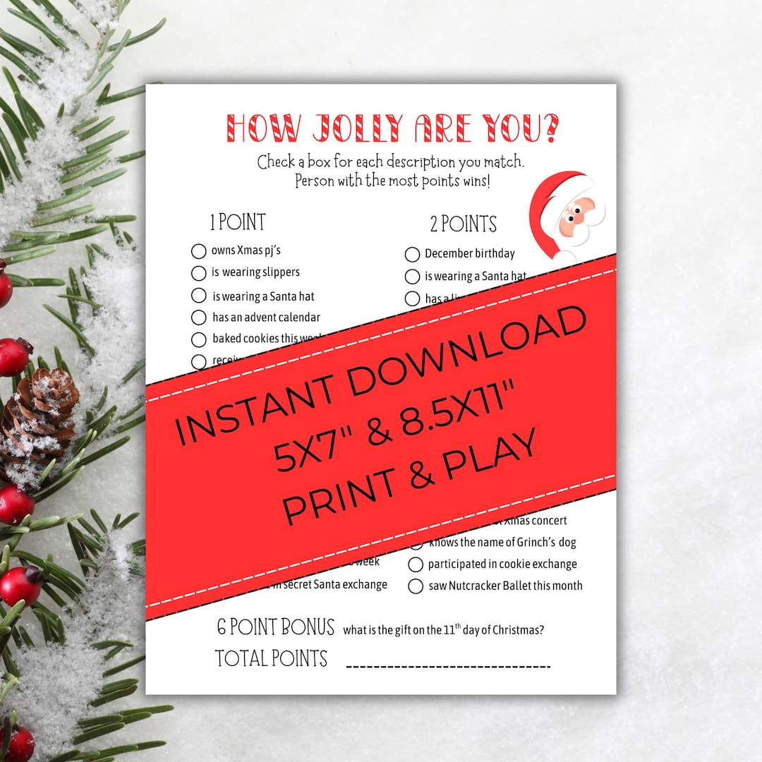 How Jolly Are You Christmas Game, Christmas Party Game Download ...