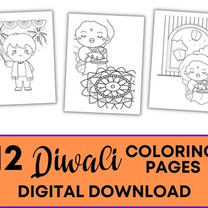 Diwali Coloring Sheets / Instant Download / Happy Diwali / Diwali ...