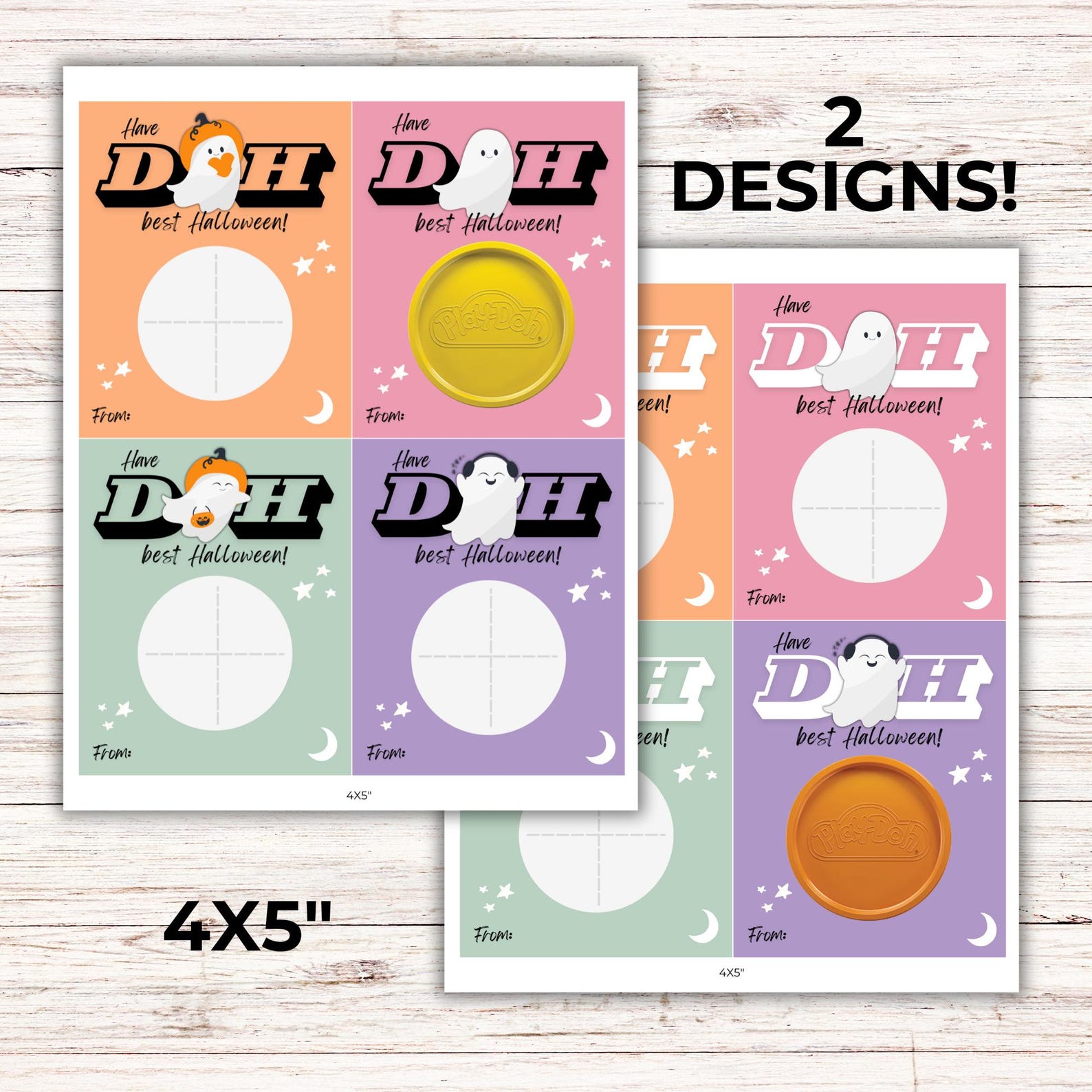 Editable Halloween Play Doh Card Template, Printable Doh Best Halloween ...