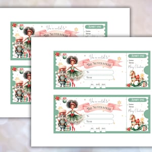 Editable Nutcracker Ticket , Personalized Nutcracker Ballet Surprise ...