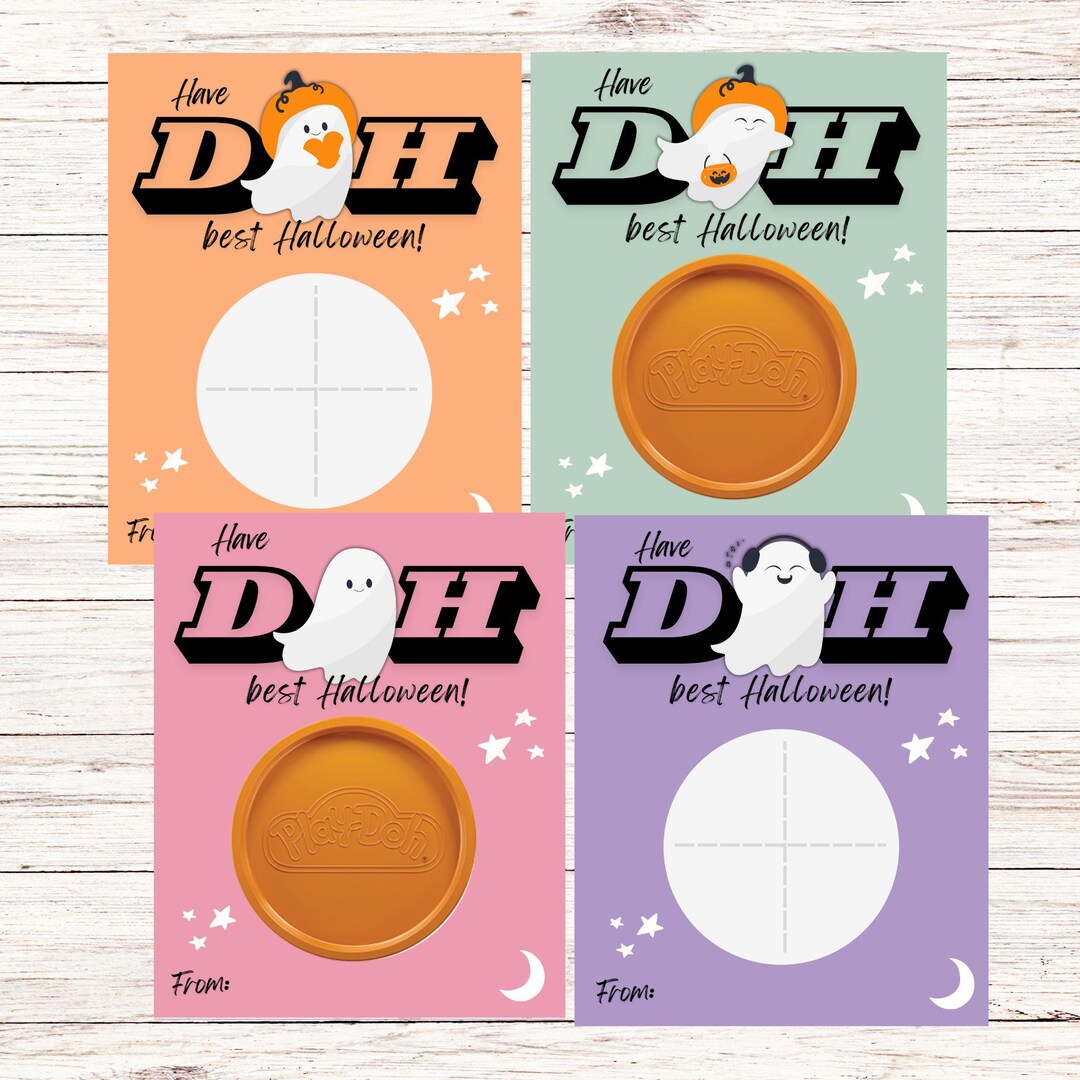 Editable Halloween Play Doh Card Template, Printable Doh Best Halloween ...