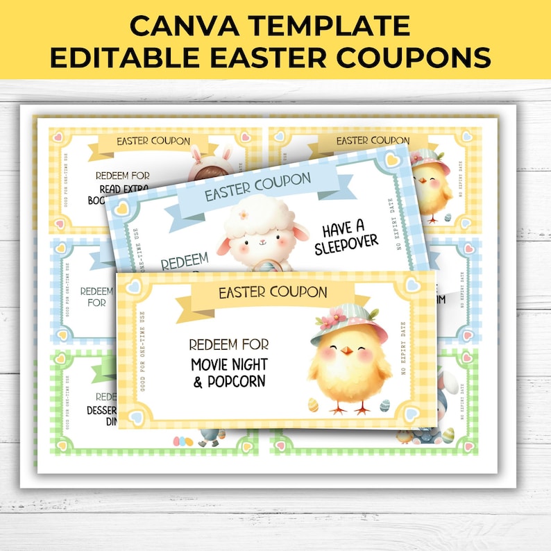 Editable Printable Easter Bunny Bucks, Easter Coupon Printable ...