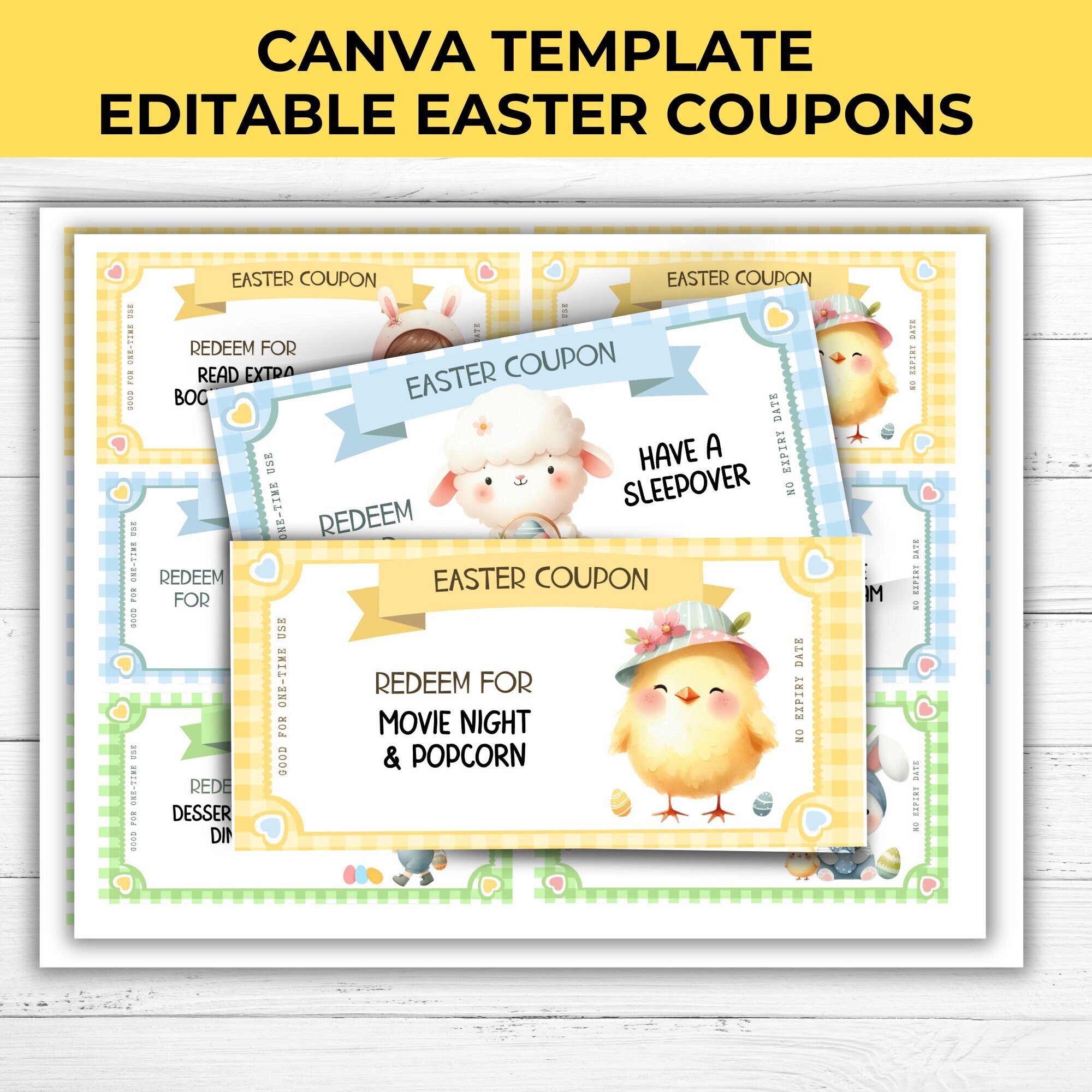 Editable Printable Easter Bunny Bucks, Easter Coupon Printable ...