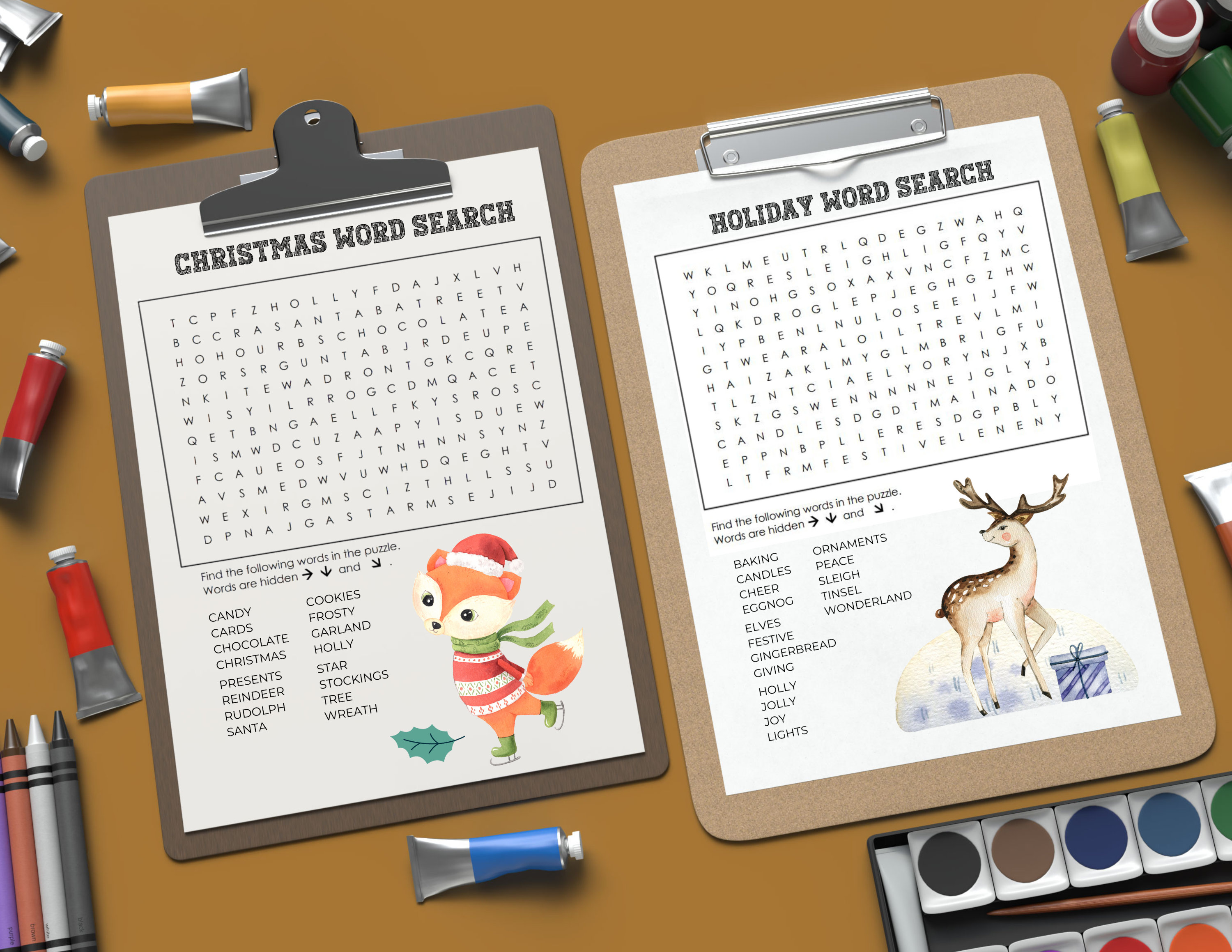 Winter Word Search / Printable Word Search / Christmas Word - Etsy