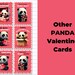 Panda Valentine Printable / Panda Valentine Cards / Donut Valentines ...