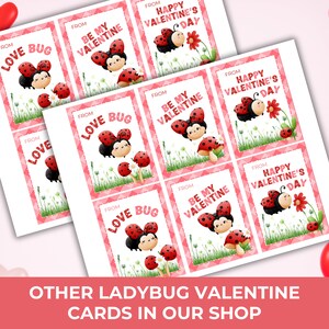 EDITABLE Ladybug Valentine Card, Love Bug Printable Valentines ...