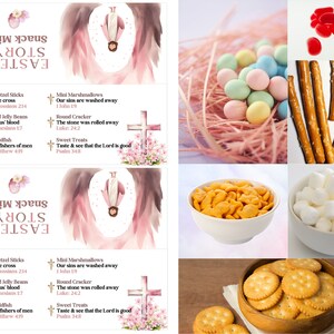 EDITABLE Easter Story Snack Mix Printable Tag Easter Bag Topper, Easter ...